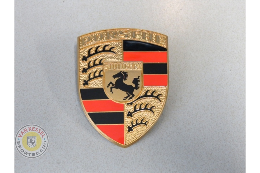 Porsche oranje embleem, 911 en 912 65-73 origineel