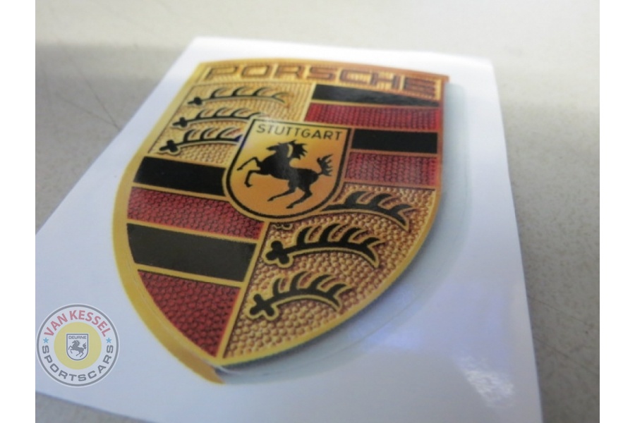Porsche logo sticker met schaduw